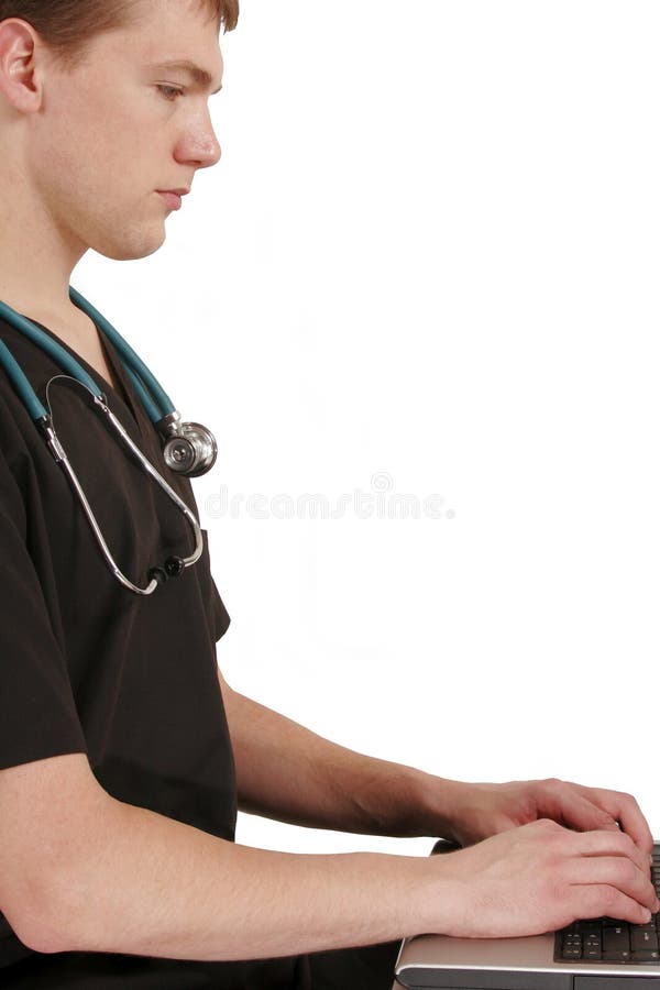 Doctor computer stock photo. Image of worker, clinical - 4938224