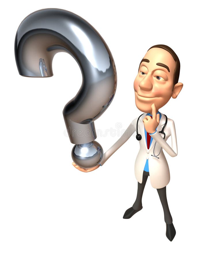 Doctor con una pregunta stock de ilustración. Ilustración de enfermedad ...