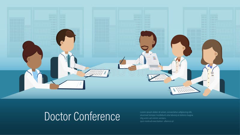 Doctor conference concept stock vector. Illustration of conference ...