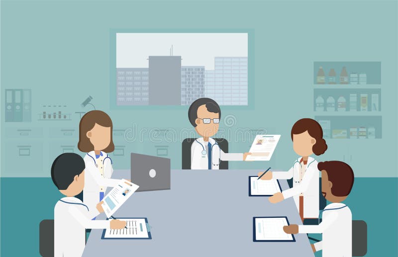 Doctor conference concept stock vector. Illustration of desk - 192936694