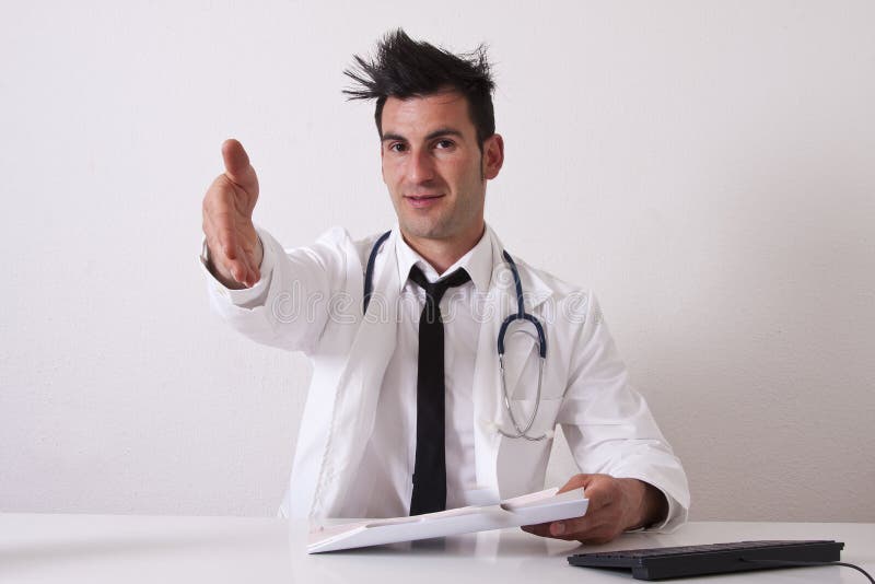 Doctor consulting reports stock photo. Image of physician - 55475618