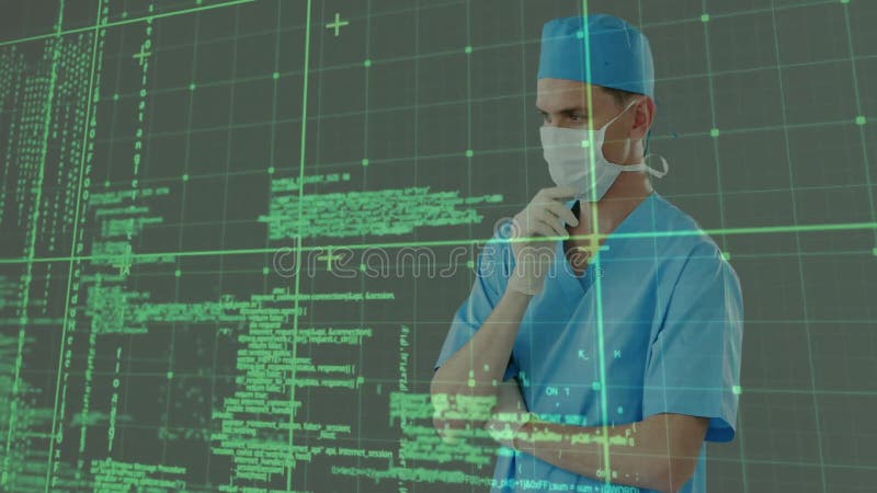 Doctor in Control Room Raising Finger, Activating Holographic Code ...