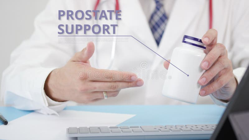 Doctor Describing Some Generic PROSTATE SUPPORT To a Patient Stock ...
