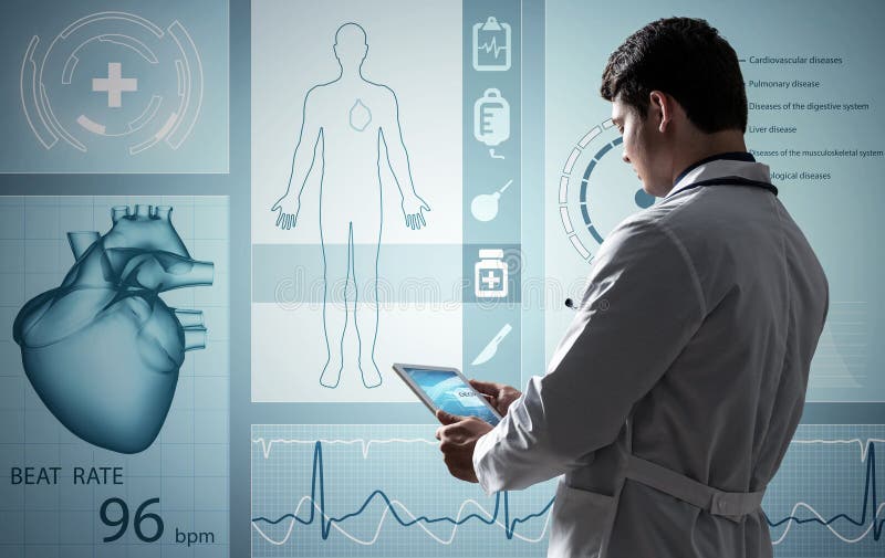 Doctor and Digital Technology Stock Image - Image of computer, people ...