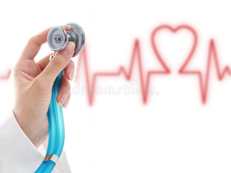Doctor with Blue Stethoscope. Stock Image - Image of equipment ...