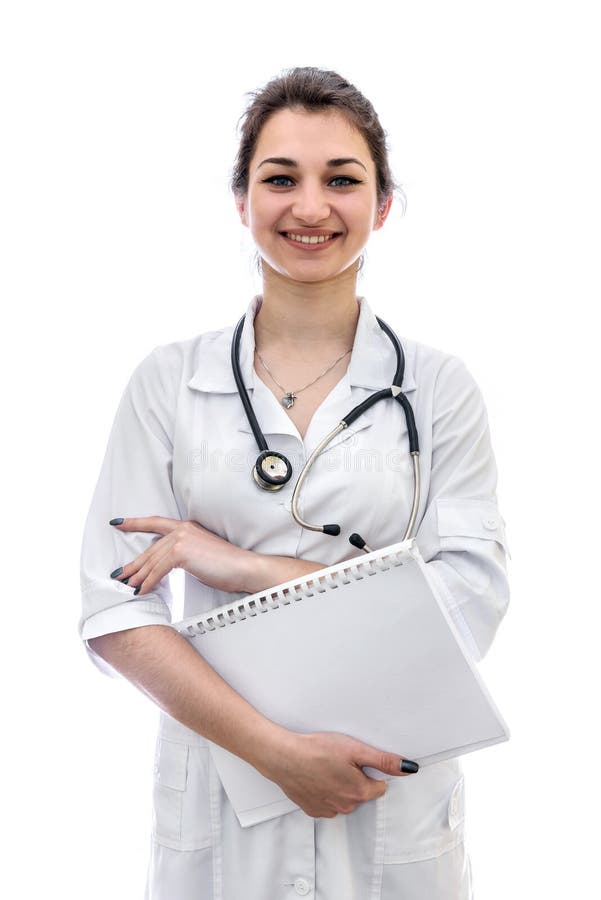 Doctor with Documents Isolated on White Background Stock Photo - Image ...