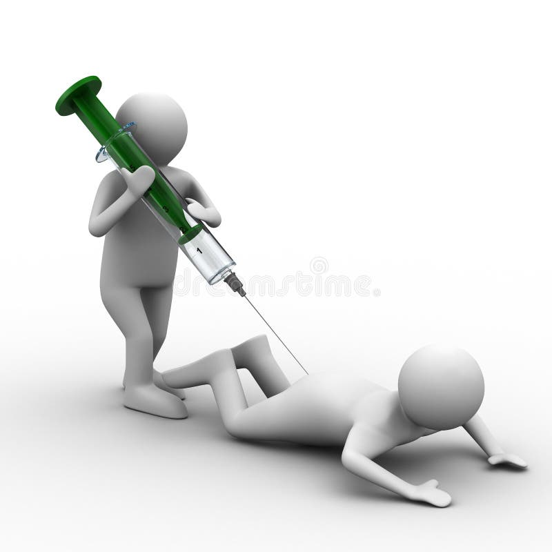 Doctor Does Injection To Patient Stock Illustration - Illustration of ...