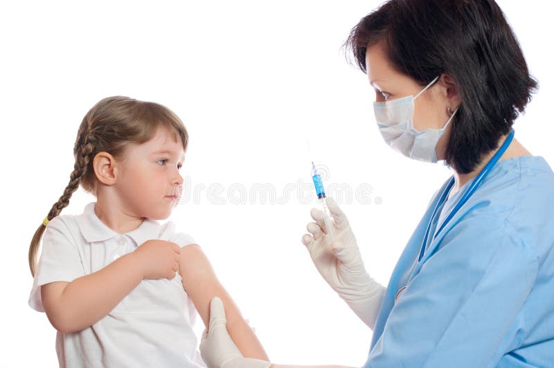Doctor Does an Inoculation To Girl Stock Image - Image of medicine ...
