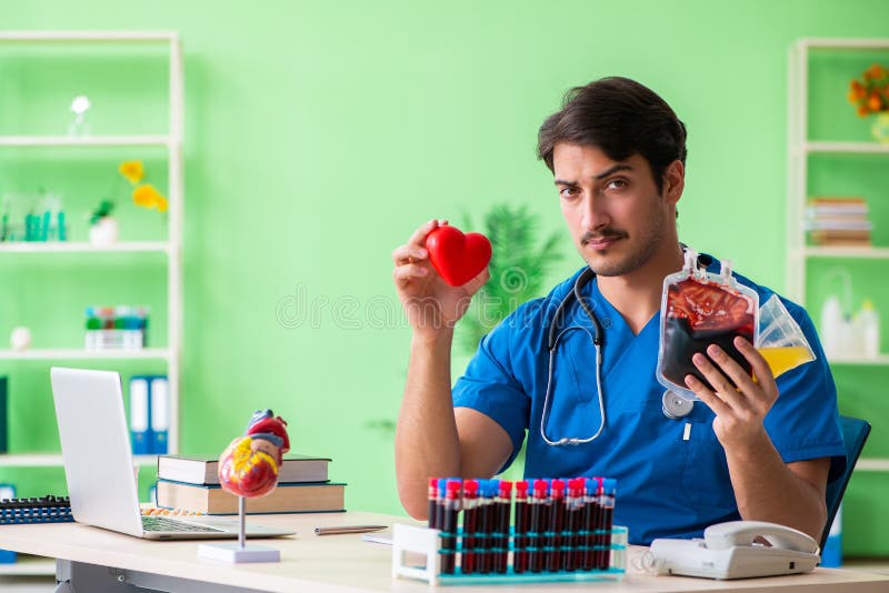 The Doctor Doing Blood Analysis in the Lab Stock Photo - Image of ...
