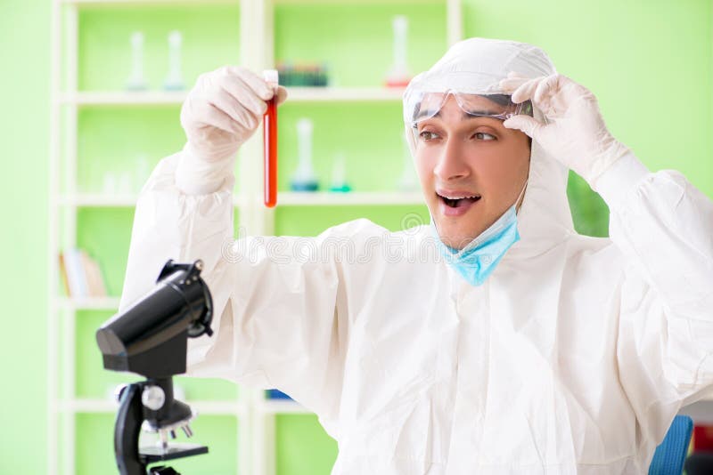 The Doctor Doing Blood Analysis in the Lab Stock Image - Image of ...