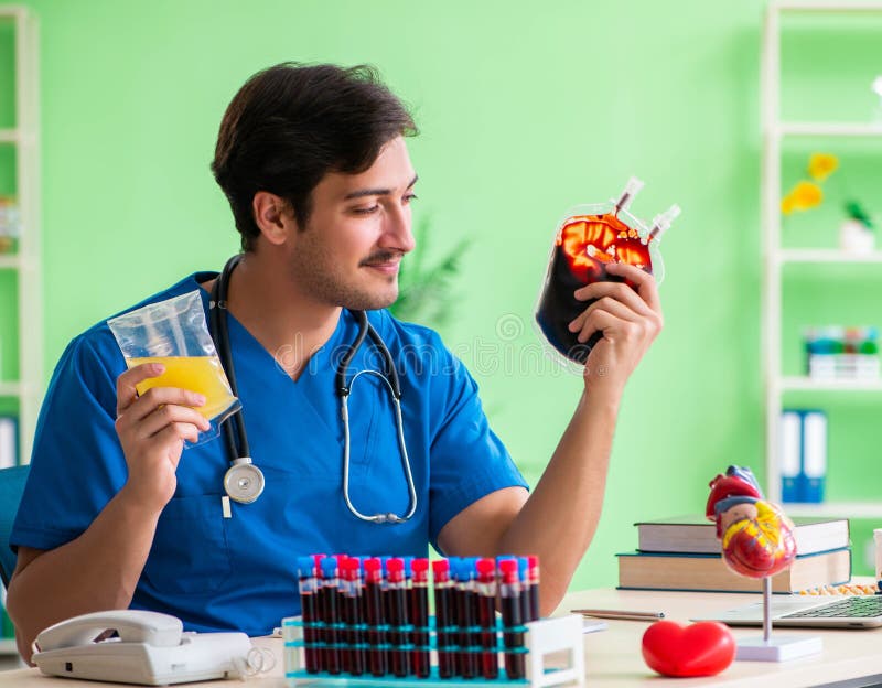 Doctor Doing Blood Analysis in the Lab Stock Photo - Image of heart ...