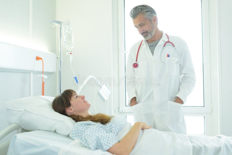 Doctor Doing Round in Hospital Stock Image - Image of doctor, nurse ...