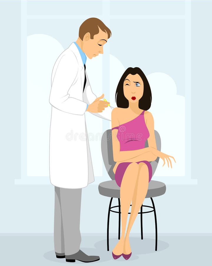 Doctor doing injection stock vector. Illustration of injecting - 51361221