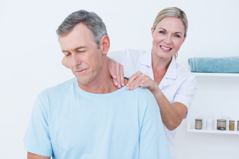 Doctor Doing Neck Adjustment Stock Photo - Image of adjust ...