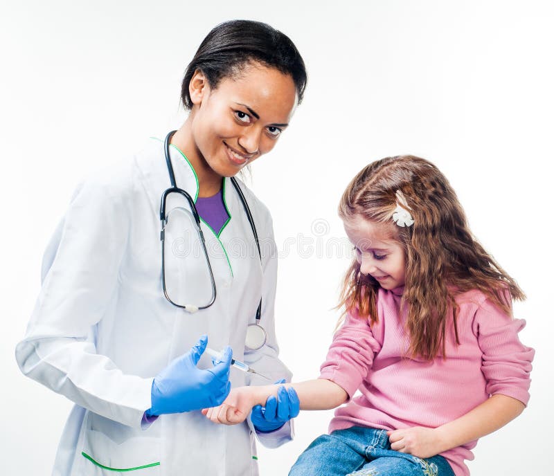 Doctor Doing Vaccine Injection To a Child Stock Image - Image of ...