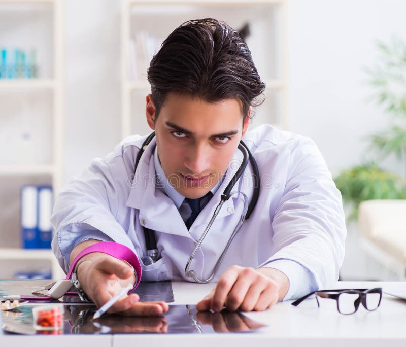 Doctor Drug Addict in the Hospital Stock Photo - Image of addict ...