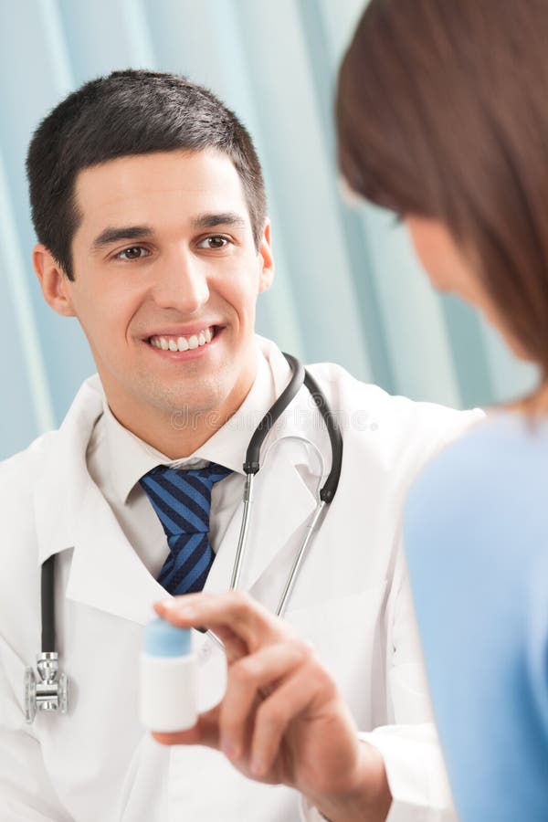 Doctor with Drug and Patient Stock Image - Image of health, happy: 8367019