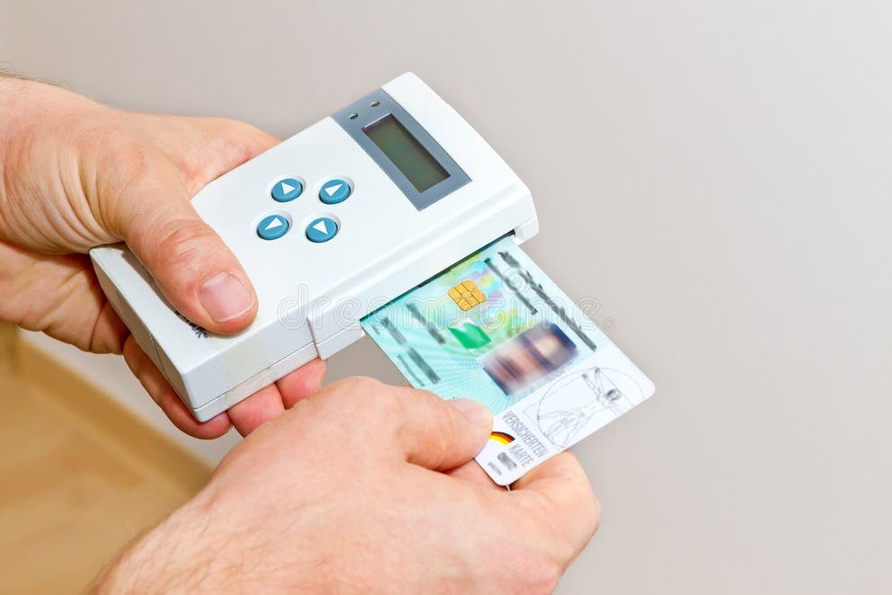 Doctor with Electronic Health Card Stock Photo - Image of medical, care ...