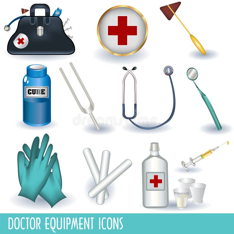 Doctor equipment icons editorial photography. Illustration of dental ...
