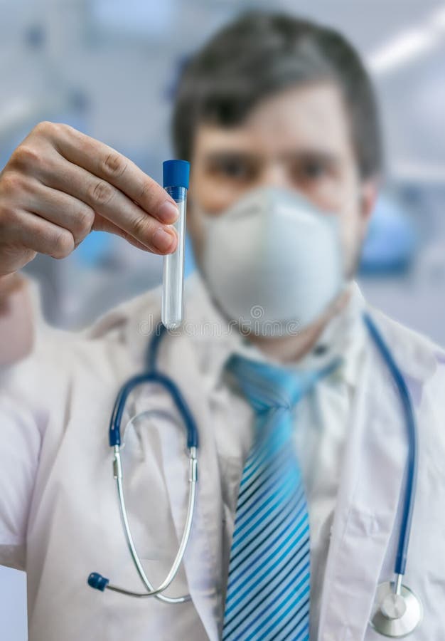 Doctor Examines Test Tube in Laboratory Stock Image - Image of hospital ...