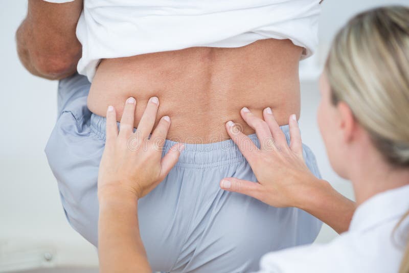 Doctor Examining Her Patient Back Stock Image - Image of recovery ...