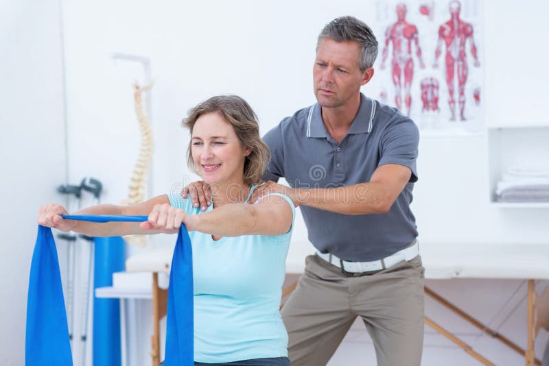 Doctor Examining His Patient Back Stock Image - Image of posture ...