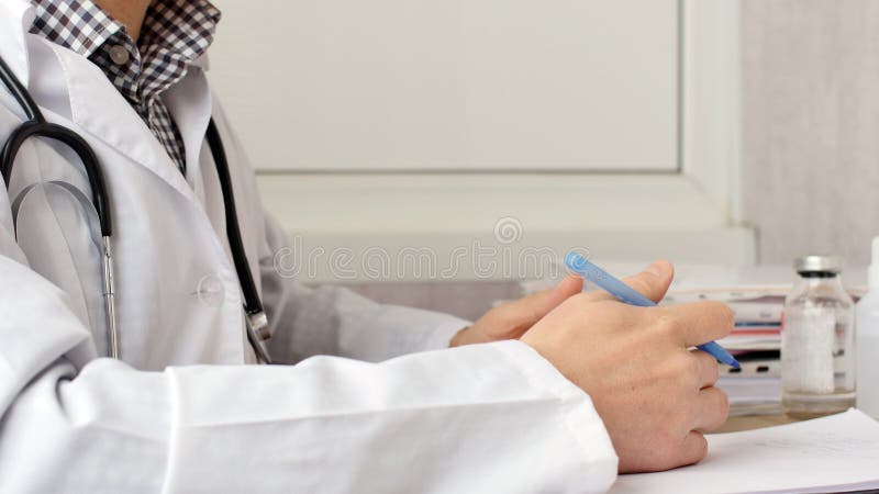 The Doctor Explaining Something for Patient by Making Hands Gestures ...