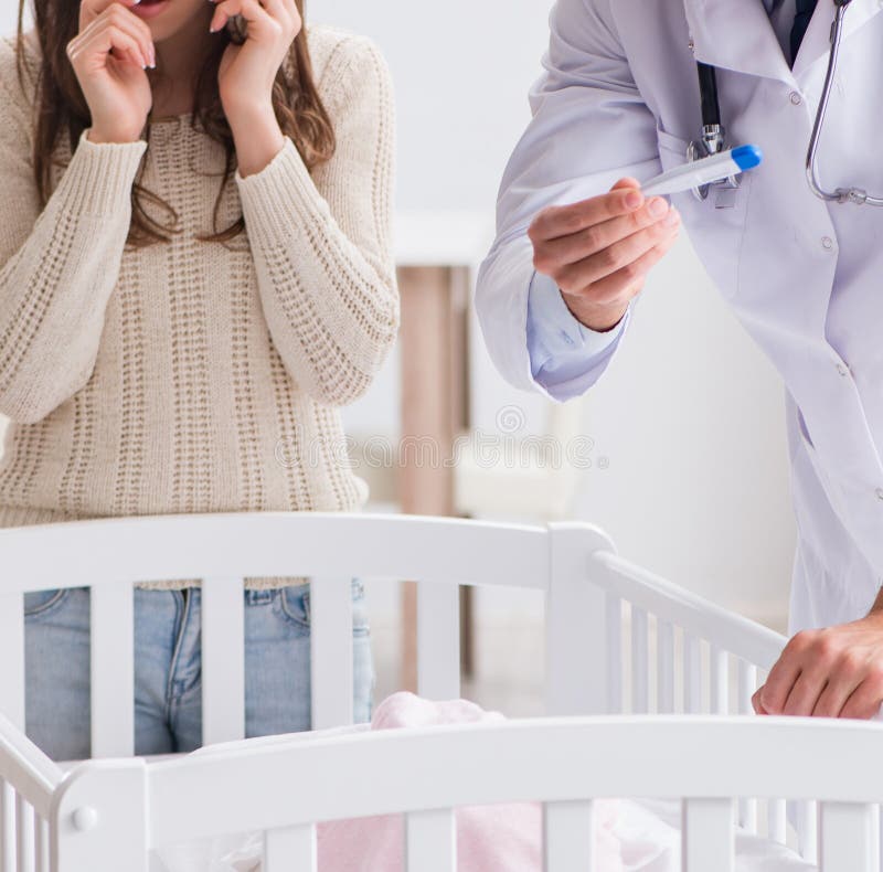 Doctor Explaining To Young Mother Stock Image - Image of measuring ...
