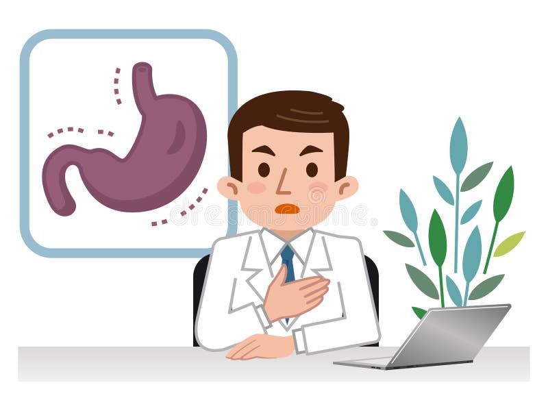 Doctor Explaining the Weak Stomach Stock Vector - Illustration of ...