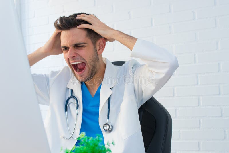 Doctor with Expression of Surprise Stock Image - Image of face, health ...