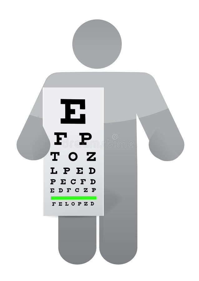 Doctor and Eye Exam Chart Illustration Design Stock Illustration ...
