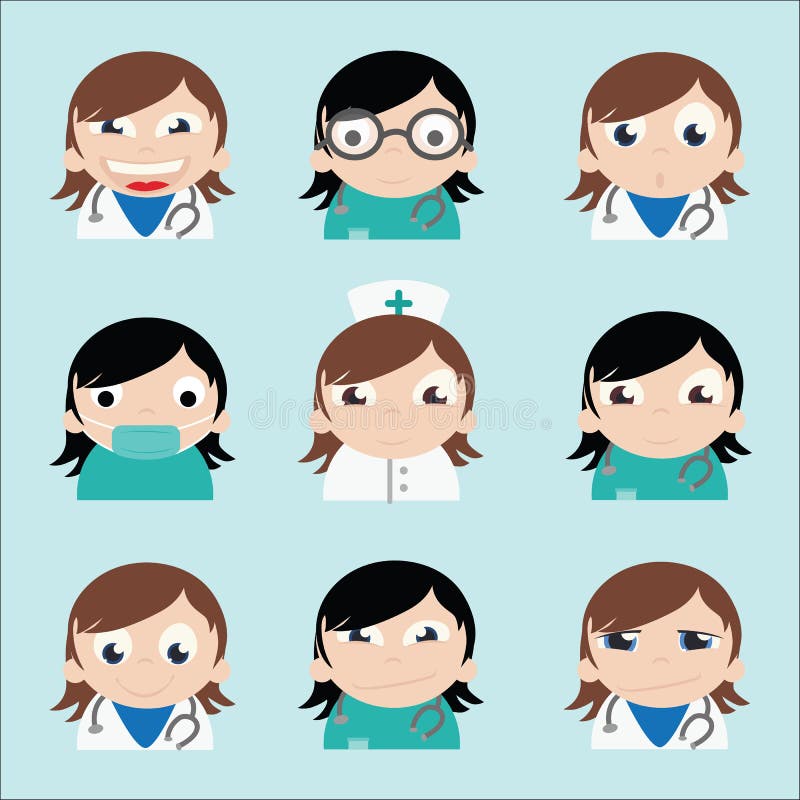 Doctor Face Emotion Icon Illustration Sign Design Stock Vector ...