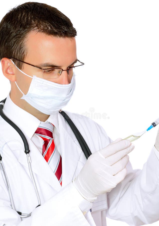 Doctor Fill Syringe Medication. Stock Image - Image of influenza ...