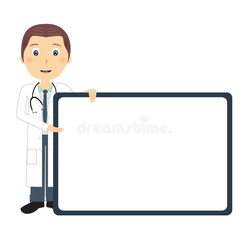 Doctor with frame stock illustration. Illustration of physician - 76776183