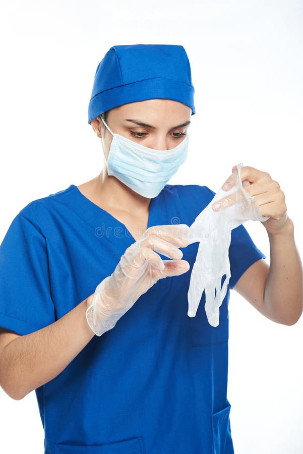 Doctor Getting Ready for Operation Stock Image - Image of nurse, blue ...