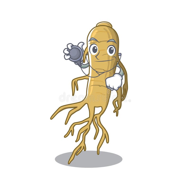 Doctor Ginseng Isolated with in the Cartoon Stock Vector - Illustration ...