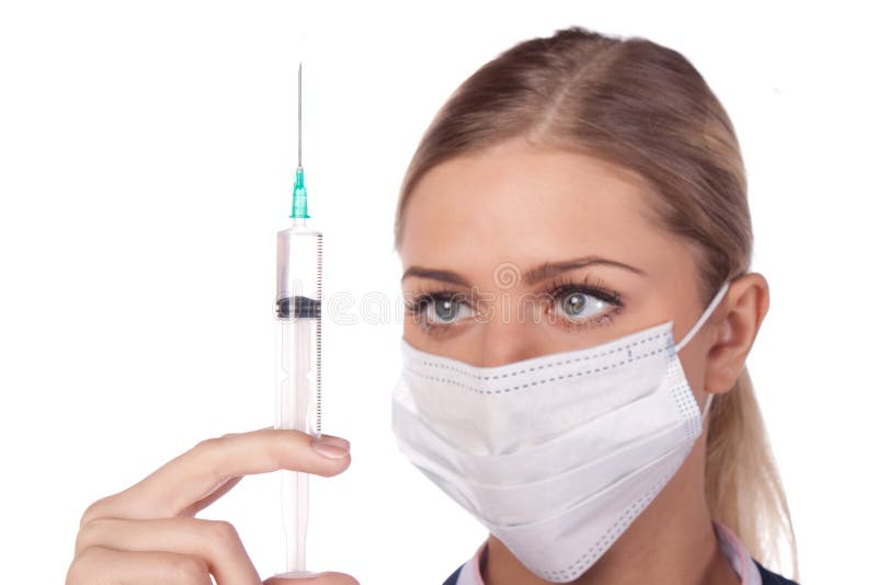 Doctor, Girl, Syringe Injection Stock Image - Image of nurse ...