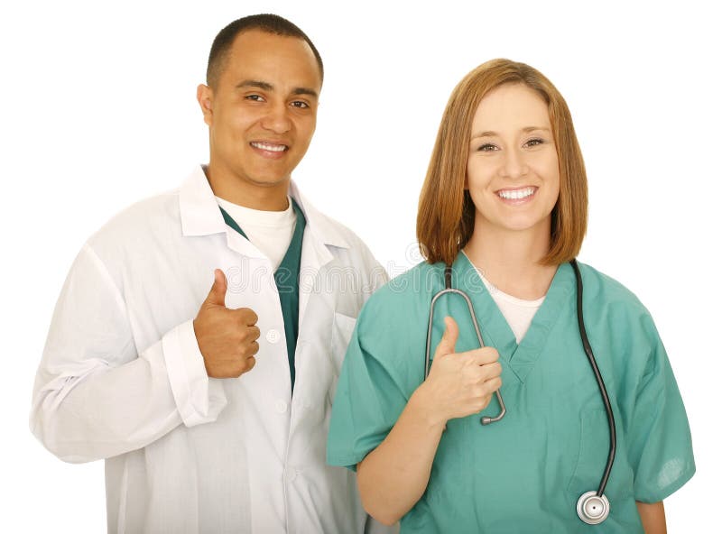 Doctor Give Happy Nurse Ok Sign Стоковое Фото - изображение ...
