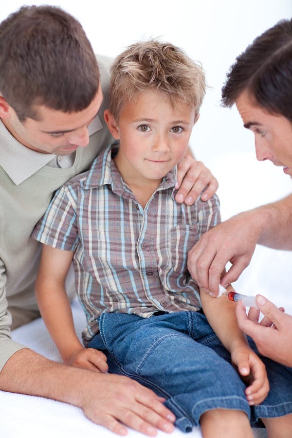 Doctor Giving an Injection To a Child Stock Photo - Image of portrait ...