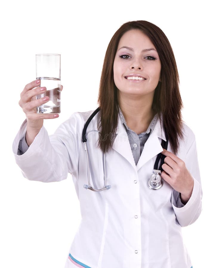 Doctor with Glass of Water. Stock Image - Image of hospital ...
