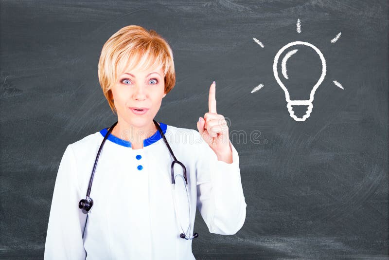 Doctor got an idea stock image. Image of healthy, finger - 92341083