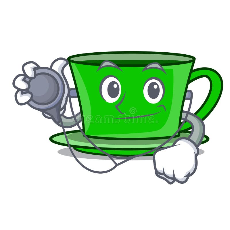 Doctor Green Tea Character Cartoon Stock Vector - Illustration of ...
