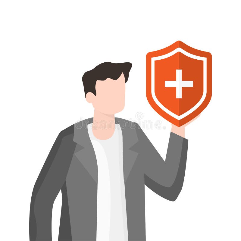 Doctor Guarantees Protection Against Disease, Vector Illustration Stock ...