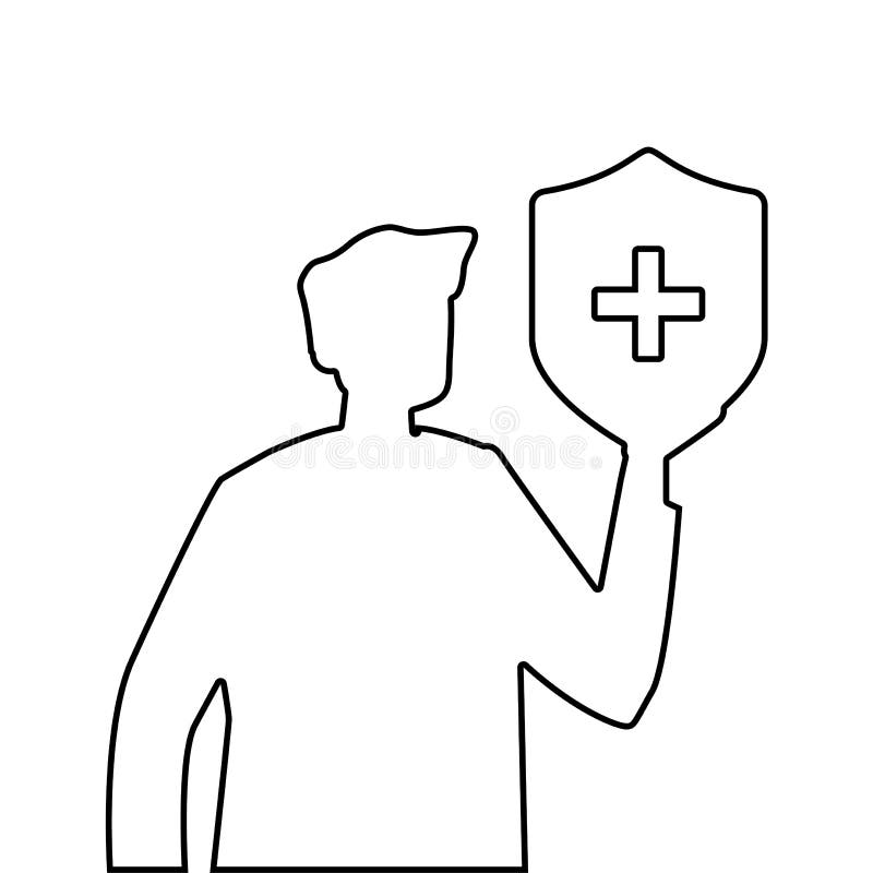 Doctor Guarantees Protection Against Disease, Vector Illustration Stock ...