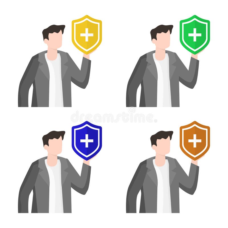 Doctor Guarantees Protection Against Disease, Vector Illustration Stock ...