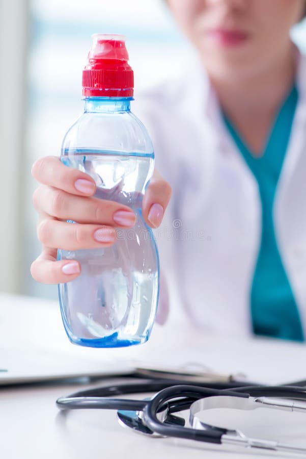 The Doctor Hand with Fresh Water in Medical Concept Stock Image - Image ...