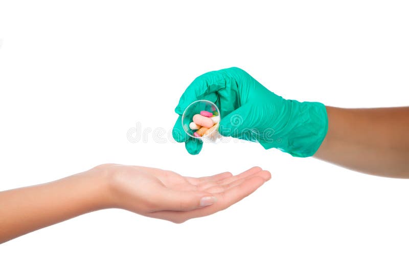 Doctor Hands Giving Capsule And Pill Stock Image - Image of care ...