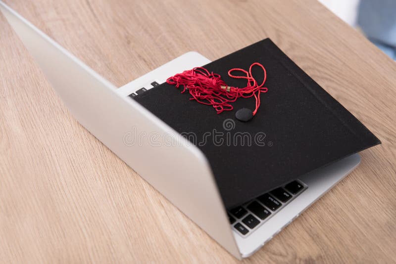 Doctor Hat on Laptop Keyboard Stock Photo - Image of sign, doctor ...