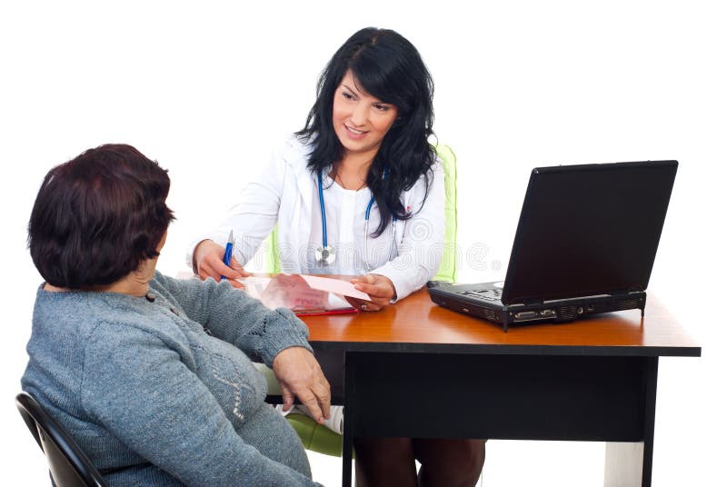 Doctor Having Conversation with Patient in Office Stock Image - Image ...
