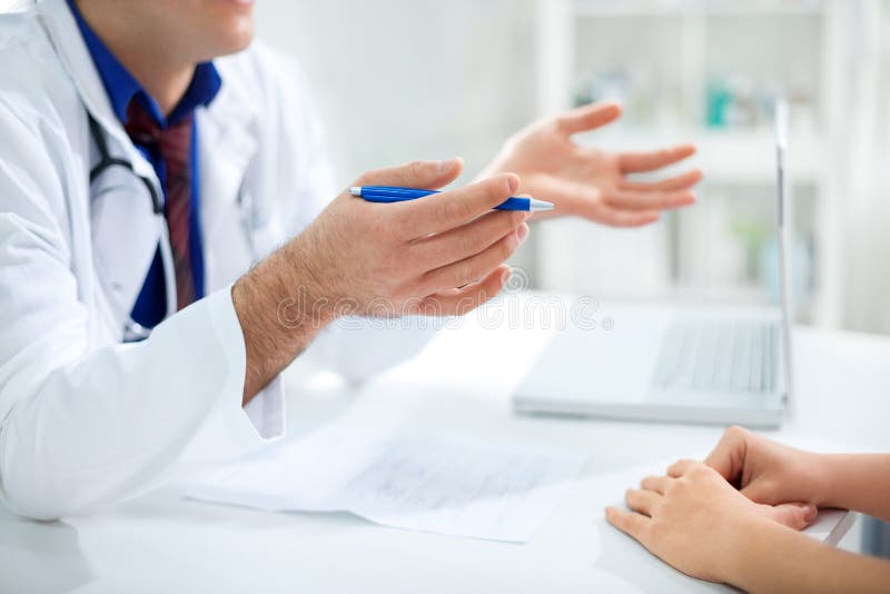 Doctor is Having Discussion with Patient Stock Image - Image of exam ...